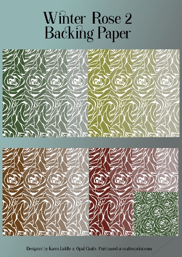 Winter Rose Lace 1 Backing Papers Set 2 - CUP1355139_14757 | Craftsuprint