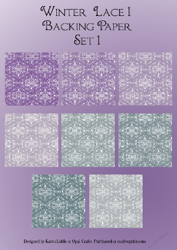 Winter Lace 1 Backing Papers Set 1 - CUP1355265_14757 | Craftsuprint