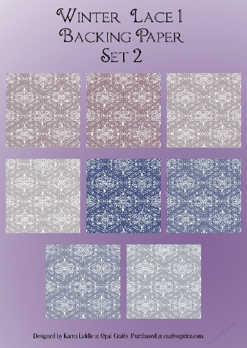 Winter Lace 1 Backing Papers Set 2 - CUP1355266_14757 | Craftsuprint