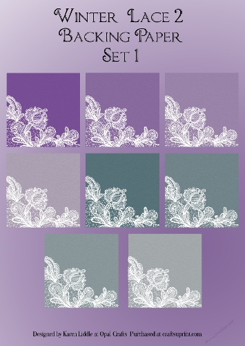Winter Lace 2 Backing Papers Set 1 - CUP1355379_14757 | Craftsuprint