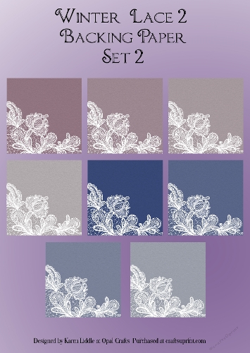 Winter Lace 2 Backing Papers Set 2 - CUP1355380_14757 | Craftsuprint