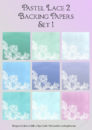 Pastel Lace 2 Backing Papers Set 1 - CUP1355383_14757 | Craftsuprint
