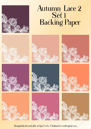Autumn Lace 2 Backing Papers Set 1 - CUP1355387_14757 | Craftsuprint