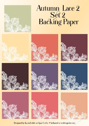 Autumn Lace 2 Backing Papers Set 2 - CUP1355392_14757 | Craftsuprint