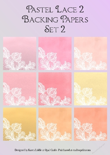 Pastel Lace 2 Backing Papers Set 2 - CUP1355393_14757 | Craftsuprint
