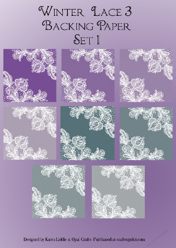 Winter Lace 3 Backing Papers Set 1 - CUP1355501_14757 | Craftsuprint
