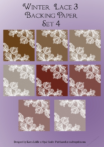 Winter Lace 3 Backing Papers Set 4 - CUP1355504_14757 | Craftsuprint