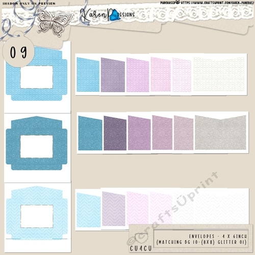 ENV 09-4 x 6inch-{matching BG 10-{8x8} Glitter 01} - CUP1294807_76091 ...