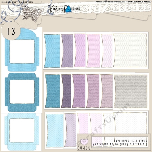 ENV 13-6 x 6inch-{matching BG 10-{8x8} Glitter 01} - CUP1294812_76091 ...