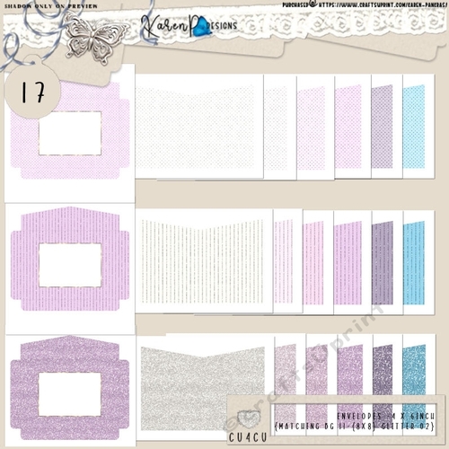 ENV 17-4 x 6inch-{matching BG 11-{8x8} Glitter 02} - CUP1294831_76091 ...