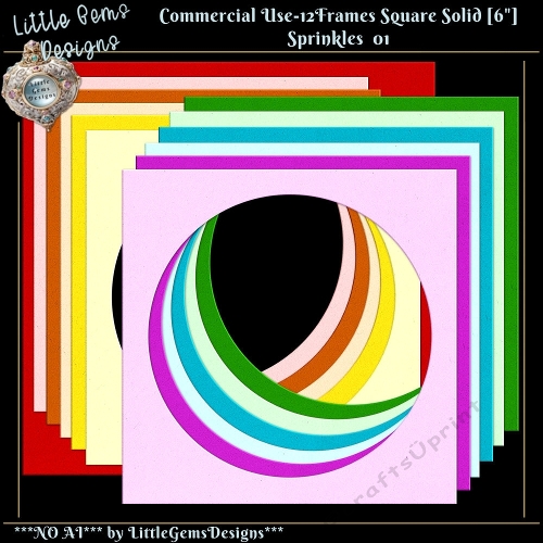 LGD25cu-Frames Square Solid-Sprinkles 01 - CUP1357820_76091 | Craftsuprint