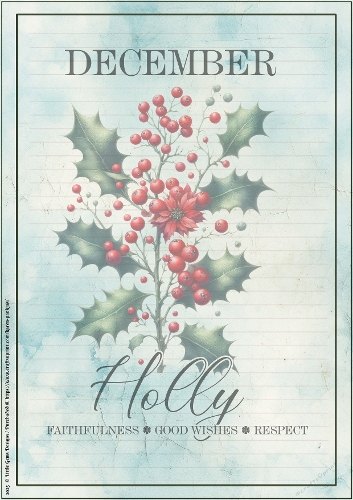 LGD25-CU Stationary - December Holly - CUP1379715_76091 | Craftsuprint