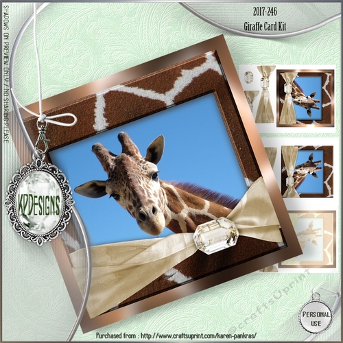 kpd17-246 Giraffe Card Kit - CUP806932_76091 | Craftsuprint