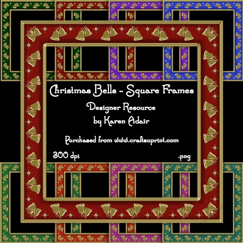 Christmas Bells Square Frames - CUP1129786_168 | Craftsuprint