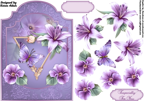 Lavish Lilacs - Shaped Card Front with Step-by-Step - CUP1133418_168 ...
