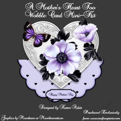 A Mothers Heart Too - Heart Shaped Wobble Card Mini-Kit - CUP1151458 ...