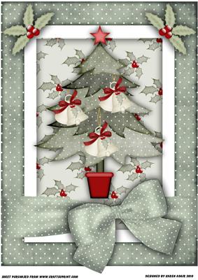 A Christmas Tree A4 Card Front - CUP126564_168 | Craftsuprint