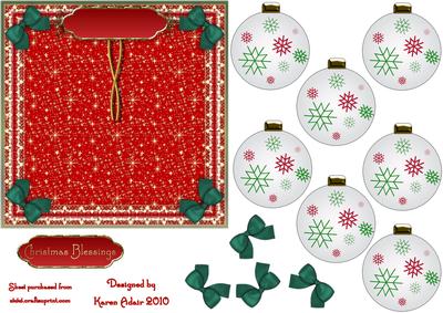 3D Bauble Embellishment and Card Front - CUP127785_168 | Craftsuprint