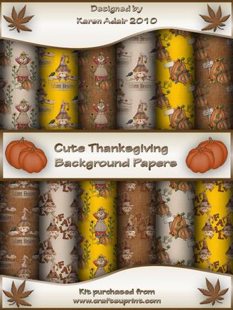 Cute Thanksgiving Paper Kit - CUP142833_168 | Craftsuprint