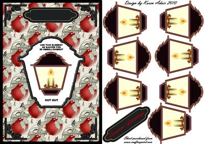 3D Christmas Lantern Dangler Card - CUP153298_168 | Craftsuprint