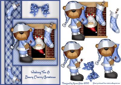 A Beary Merry Christmas Card Front with Step by Step - CUP157352_168 ...