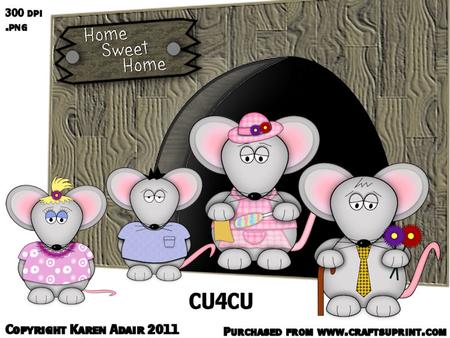 The Mouse Family Clipart - CUP190733_168 | Craftsuprint