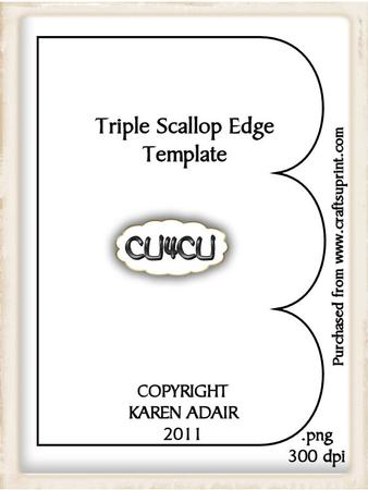 Triple Scallop Template - CUP195315_168 | Craftsuprint
