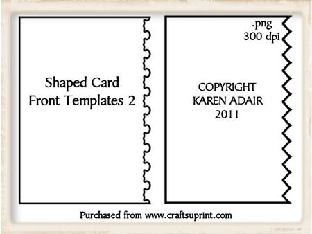 Shaped Card Front Templates 2 - CUP201680_168 | Craftsuprint