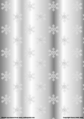 Silver Metallic, Embossed Effect Snowflakes Background Paper - CUP20180 ...