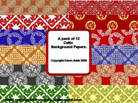 Celtic Paper Pack - CUP20206_168 | Craftsuprint