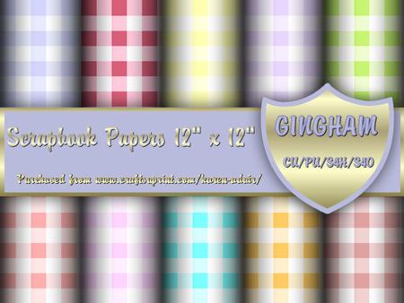 Gingham Scrapbook Paper Set - CUP204134_168 | Craftsuprint