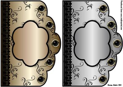 Scallop Swirls 'n Lace Card Bases- Bronze and Silver - CUP208440_168 ...