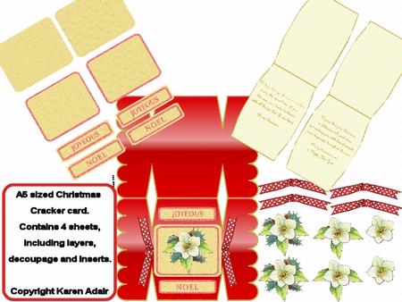 Large Christmas Cracker Card - CUP20933_168 | Craftsuprint