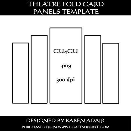 Theatre Fold Card Panels Template - CUP233428_168 | Craftsuprint