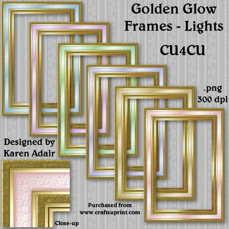 Golden Glow Frames - Lights - CUP246588_168 | Craftsuprint