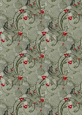 Christmas Holly Background Paper - CUP259714_168 | Craftsuprint