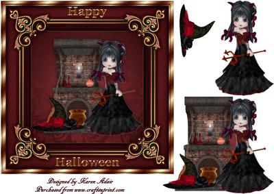 Cheeky Little Devil Square Card Front with Step by Step - CUP260037_168 ...