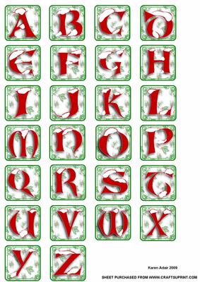 Christmas Alphabet Tiles - CUP29929_168 | Craftsuprint