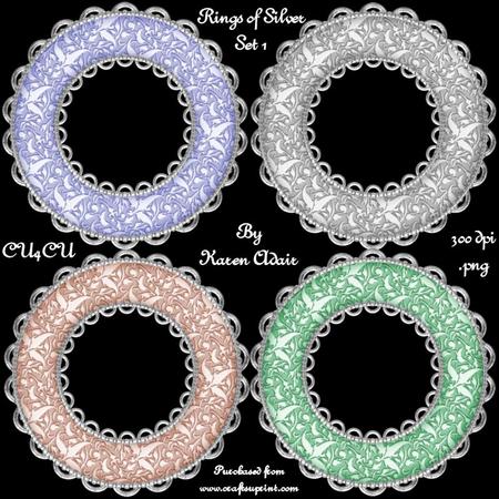 Rings of Silver Round Frames - Set 1 - CUP316204_168 | Craftsuprint