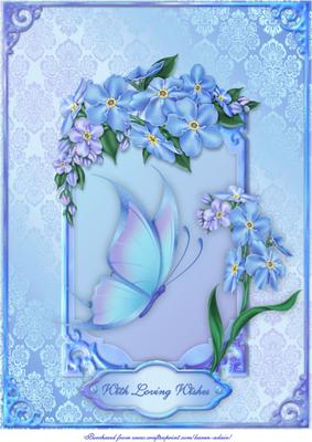 Forget-me-nots in Blue A4 Card Front - CUP320724_168 | Craftsuprint