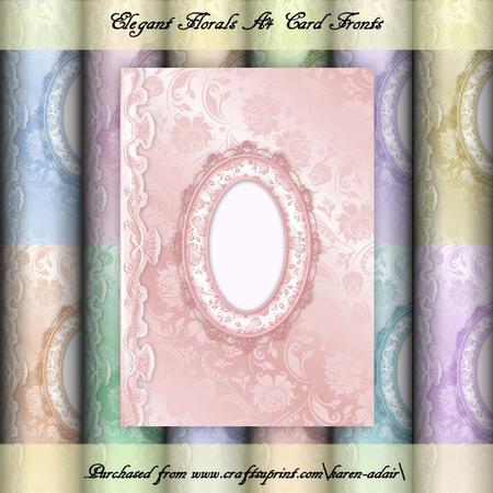 Elegant Floral A4 Card Fronts - CUP329796_168 | Craftsuprint