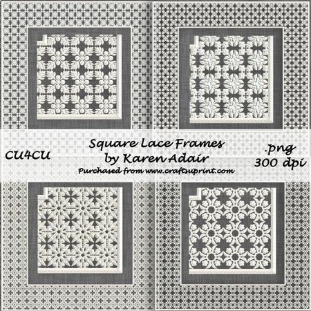 Square Lace Frames - CUP330993_168 | Craftsuprint