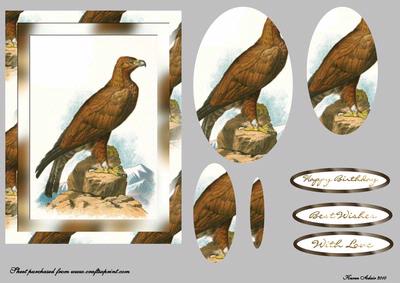 Golden Eagle Pyramid Card Front - CUP38037_168 | Craftsuprint