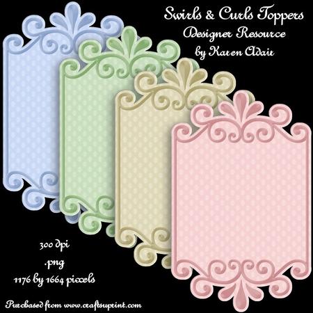 Swirls & Curls Toppers - Set 1 - Designer Resource - CUP414128_168 ...