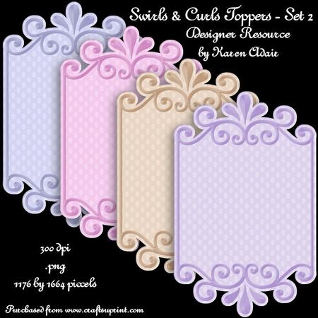 Swirls & Curls Toppers - Set 2 - Designer Resource - CUP414129_168 ...
