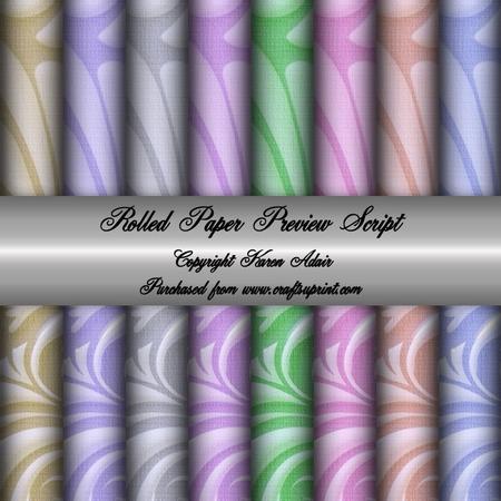 Rolled Paper Preview Script - CUP424606_168 | Craftsuprint