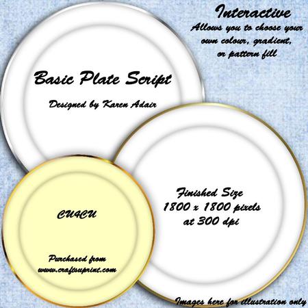 Basic Plate Script - CUP425815_168 | Craftsuprint