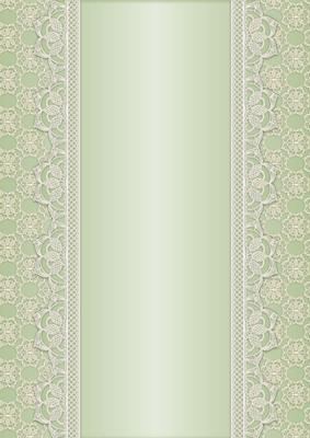 Vintage Lace Panel A4 Background - Mint - CUP470623_168 | Craftsuprint