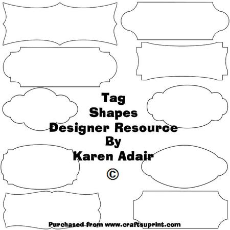 Tag Shapes Templates - CUP496146_168 | Craftsuprint