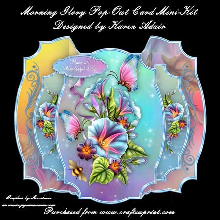 Morning Glory Pop-out Card Mini-kit - CUP511463_168 | Craftsuprint